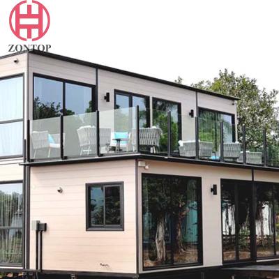 China Zontop  New Products Modular Mobile Office Building Flat Pack Houses Prefabricated  Container Homes for sale