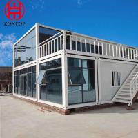 China Two Storey Flat Pack Build 40ft Container House Prefabricated for sale