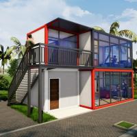 China Zontop Modern China Fast Build Durable Prefabricated Container Apartment Office Morden Luxury Prefab Container House for sale