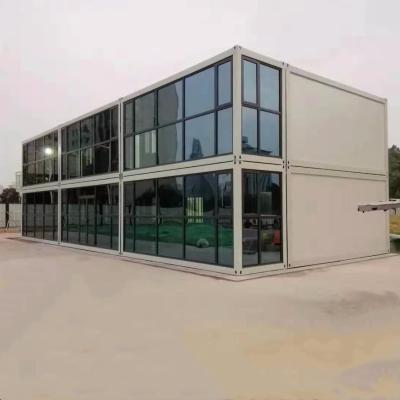 China Zontop Modern Luxury Quick Concrete Construction Complete Large Modular Prefab Glass House for sale