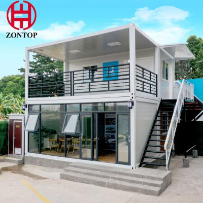 China Zontop Modern Luxury Quick Concrete Construction Complete Large Modular Prefab  House for sale