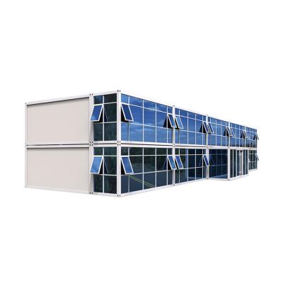 China Zontop Modern Luxury  Easy Assemble Steel Prefabricated  Light Steel Two Storey Two Bedroom Modular Prefab Glass House for sale