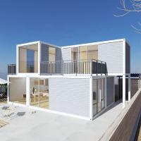 China Zontop Modern Luxury  Easy Assemble Steel 20ft And 40ft Two Storey Luxury 2 Or 4 Bedroom Prefab House Container for sale