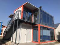 China Zontop Modern Luxury  Easy Assemble Steel Prefabricated 2 Story Frame Prefab Building 3 Bedroom Modular Flat Pack  Homes for sale