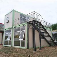 China Zontop Modern Luxury  Easy Assemble Steel Prefabricated 2 Story Frame Prefab Building 3 Bedroom Modular Flat Pack  Homes for sale