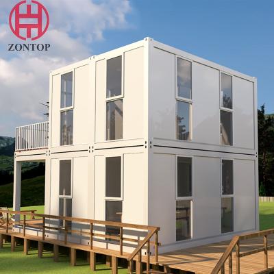 China Zontop High Quality Luxury Modular Prefab House Luxury Light Steel Structure Prefabricated House Container Home for sale