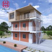 China Fully Furnished  Two Bedroom Prefab Container House 40 Ft Flat Pack Shipping Container for sale