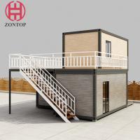 China Fully Furnished  Two Bedroom Prefab Container House 40 Ft Flat Pack Shipping Container for sale