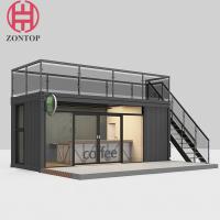 China Zontop Luxury Ready Smart Prefabricated House Office Booth 20ft Container  Prefabricated Homes Office House for sale