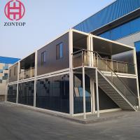 China Zontop Container House Custom Roof Stairs Luxury Prefabricated Houses Container Homes Prefab Houses for sale