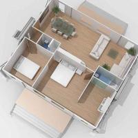 China Zontop Modern Luxury  Easy Assemble Steel Prefabricated 2 Story Complete Large Modular Prefab Glass House for sale
