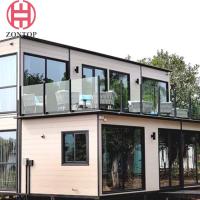 China Zontop  Modern Living Portable Shipping Cost Folding 40 Ft 20 Ft Container Homes Luxury Prefabricated House for sale