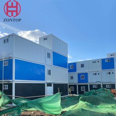 China Zontop Morden  House Restaurant Shipping Modern Luxury Prefabricated Modular Flat Pack Container  Home for sale