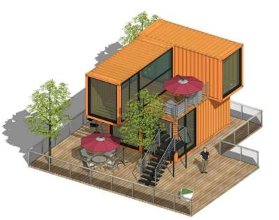 China Luxury 40 Feet Flat Pack Container House For Shipping for sale