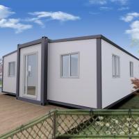 China Stackable Flat Pack Expandable Fully Furnished Container Homes Folding 40 Feet for sale
