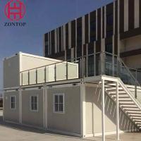 China Zontop Low Cost High Quality 20ft  Glass Foldable Tiny Folding Install  Modern Hotel Two Story Steel  Prefab Container H for sale