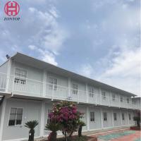 China Zontop Low Cost High Quality 20ft  Glass Foldable Tiny Folding Install  Modern Hotel Two Story Steel  Prefab Container H for sale