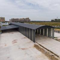 China Construction Prefabricated Metal Building , Hangar House Steel Frame Prefab Homes for sale