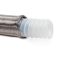 China PTFE Flexible Hose Stainless Steel Wire Braided Corrugated PTFE Hose for sale
