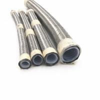 China PTFE Flexible Hose Stainless Steel Wire Braided Corrugated PTFE Hose for sale