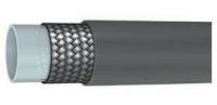 China Smooth Conductive PTFE Hose With SS Braid Silicone Cover for sale