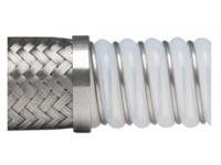 China Corrugated PTFE Flexible Hose Steel Wire Reinforced Stainless Steel Medium for sale