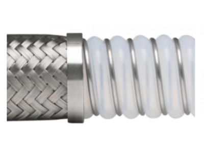 China Corrugated PTFE Flexible Hose Steel Wire Reinforced Stainless Steel Medium for sale