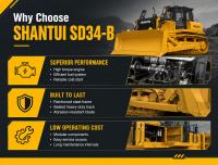 China SD34 Heavy Crawler Bulldozer, Weichai WP13 Engine, China Stage IV, Dual Power Intelligent Control Dozer for sale