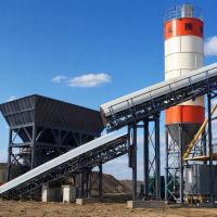 China HZS090-5L Concrete Batching Plant 90t/h Modular Design Ready Mix Concrete Mixing Plant with JS1500 Mixer for Construction for sale