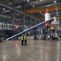 China HZS090-5L Concrete Batching Plant 90t/h Modular Design Ready Mix Concrete Mixing Plant with JS1500 Mixer for Construction for sale