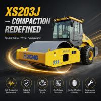 China XS203J Single Drum Vibratory Roller 20 Ton | Shangchai Engine Road Compaction Machine for Highway Dam Airport Construction for sale