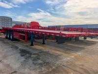 China Factory Custom 12.5-Meter 3-Axle Straight Beam Flatbed Semi-Trailer Heavy-Duty Container Cargo Transport Trailer for Sale for sale