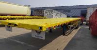 China Factory Custom 12.5-Meter 3-Axle Straight Beam Flatbed Semi-Trailer Heavy-Duty Container Cargo Transport Trailer for Sale for sale