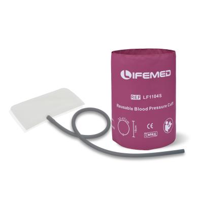 China Extra Large Adult NIBP Cuff Reusable Medical PU Leather 33-47cm Single Tube for sale