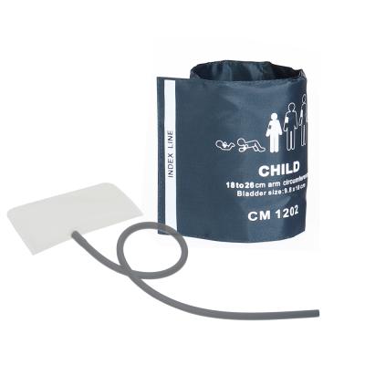 China Durable Nylon Child NIBP Cuff Reusable 18-26cm Single Tube Latex Free Pediatric for sale