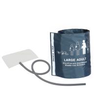 China Nylon Reusable NIBP Cuff monitor compatibility Large adullt 33 - 47cm single tube for sale