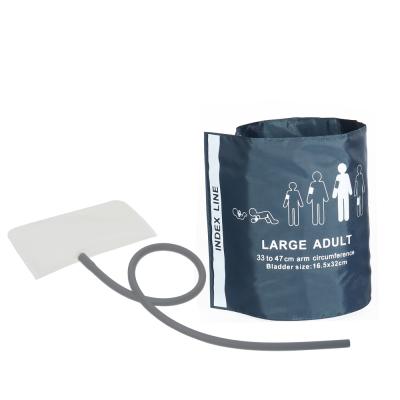 China Nylon Reusable NIBP Cuff monitor compatibility Large adullt 33 - 47cm single tube for sale