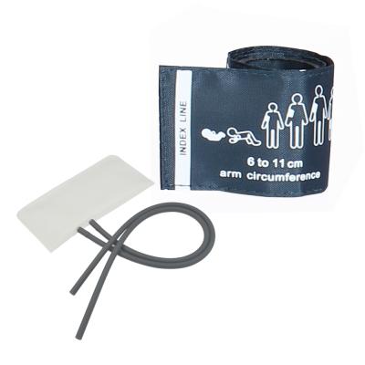 China CE Certified Neonate NIBP Cuff Reusable Nylon 6-11cm Dual Tube Durable Design for sale