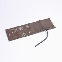 China Brwon Reusable NIBP Cuff 27 - 35cm Universal Compatibility PU Leather Adult NIBP Cuff for sale