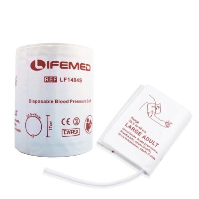 China Single Tube Disposable NIBP Cuff Skin Friendly 35.5 - 46CM Large Adult Nibp Cuff for sale
