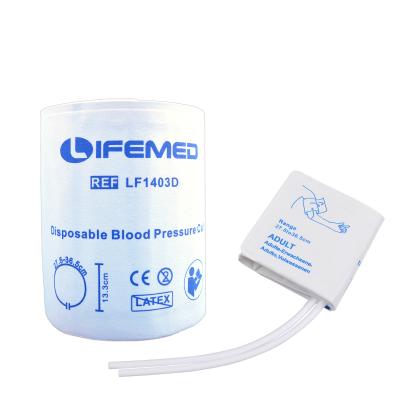 China Disposable Adult NIBP Cuff With Artery Indicator 27.5 - 36.5CM Double Tubing for sale