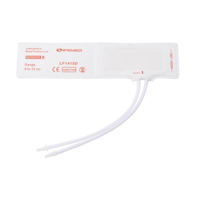 China Neonate Disposable NIBP Cuff 8 - 15CM Size 5 Double Hose Clear Size Markings for sale