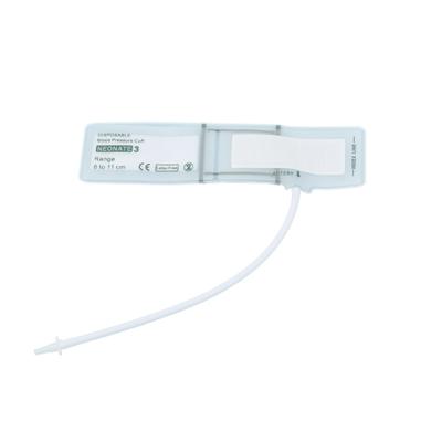 China See Through Disposable Infant BP Cuff Neonate 6-11CM Size 3 Single Tube for sale