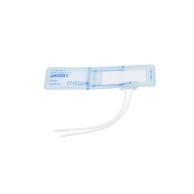 China Gentle Disposable NICU BP Cuff Non Irritating 4-8CM Size 2 Double Hose Neonate for sale