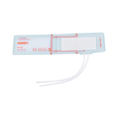 China Durable Single Patient Use BP Cuff Neonate Disposable 8-15CM Size 5 Double Hose for sale
