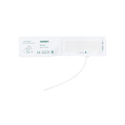 China Clear TPU Disposable Blood Pressure Cuff Neonate 6-11CM Size 3 Single Tube for sale