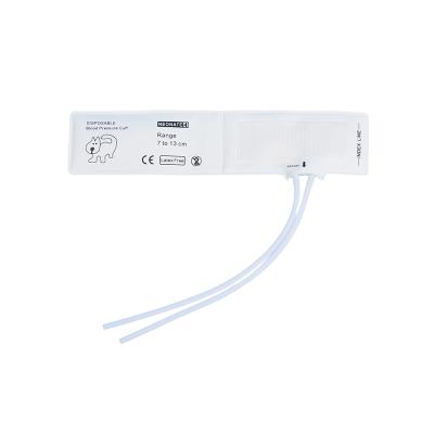 China Accurate Neonatal Blood Pressure Cuff Disposable 7-13CM Size 4 Double Tubing for sale