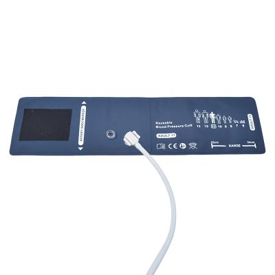China PlexiPort Size 11 Navy Blue Bladderless BP Cuff 25 - 34cm Adult Long Blood Pressure Cuff for sale