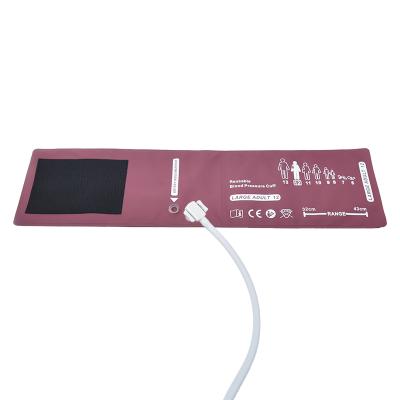 China Large Bladderless BP Cuff Size 12 32 - 43cm Adult Long Blood Pressure Cuff for sale
