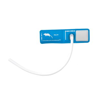 China Blue TPU Veterinary Blood Pressure Cuff Reusable 3.3-5.6CM Size 1 Single Tube for sale